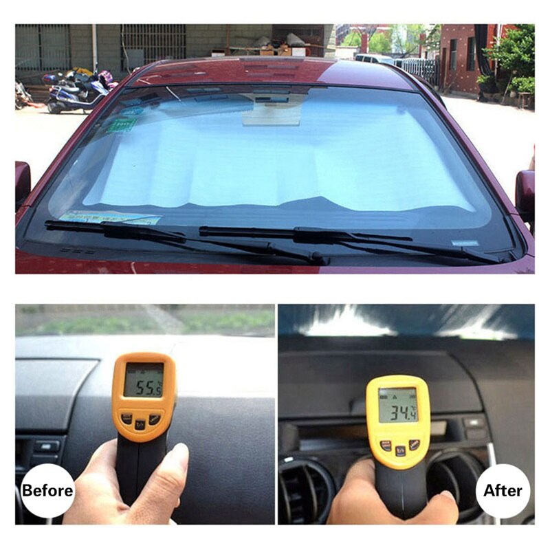 Car Window Zonnescherm Gordijn Voorruit Schuim Scr... – Grandado