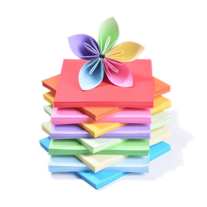 100 Sheets Origami Paper Double Sided Color Square... – Grandado