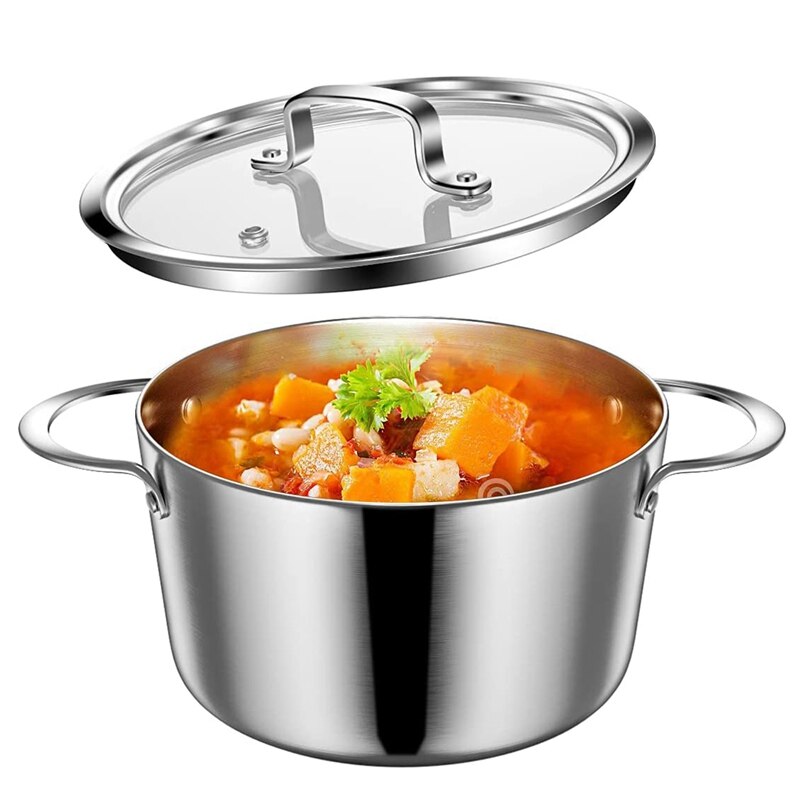 Induction Pot with Glass Lid 3Qt, 7.9 Inch, Compat... – Grandado