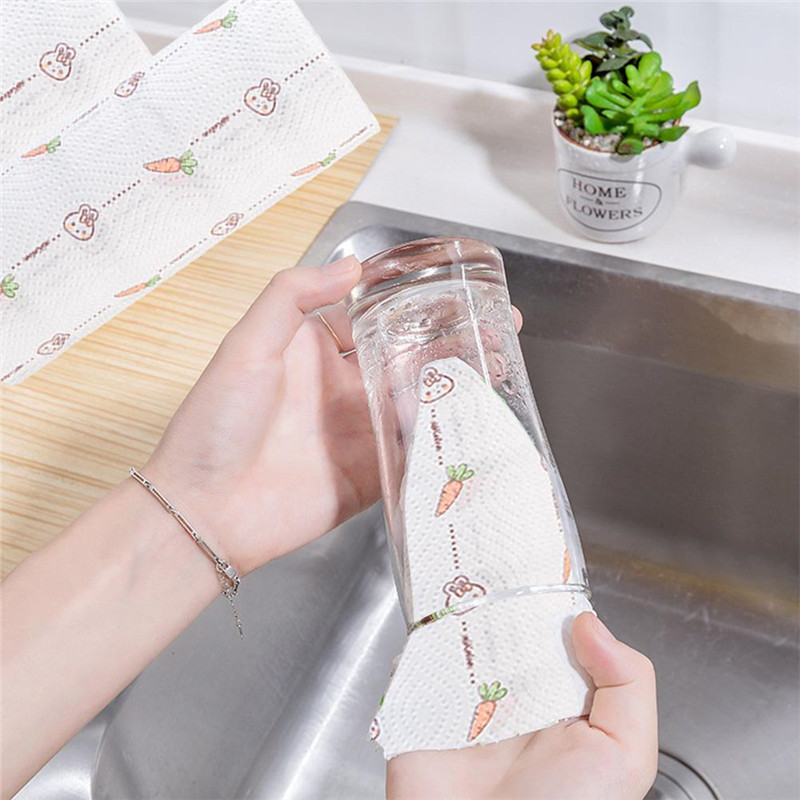 60 Sheets Roll Printed Disposable Kitchen Dishwash... – Grandado