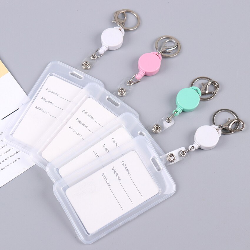 1PC Telescopic Transparent Keychain Double Card Sl... – Vicedeal