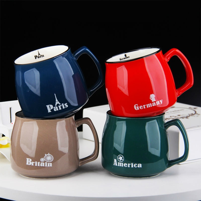 400ml Color Cartoon Ceramics Mug With Spoon Heat R... – Grandado