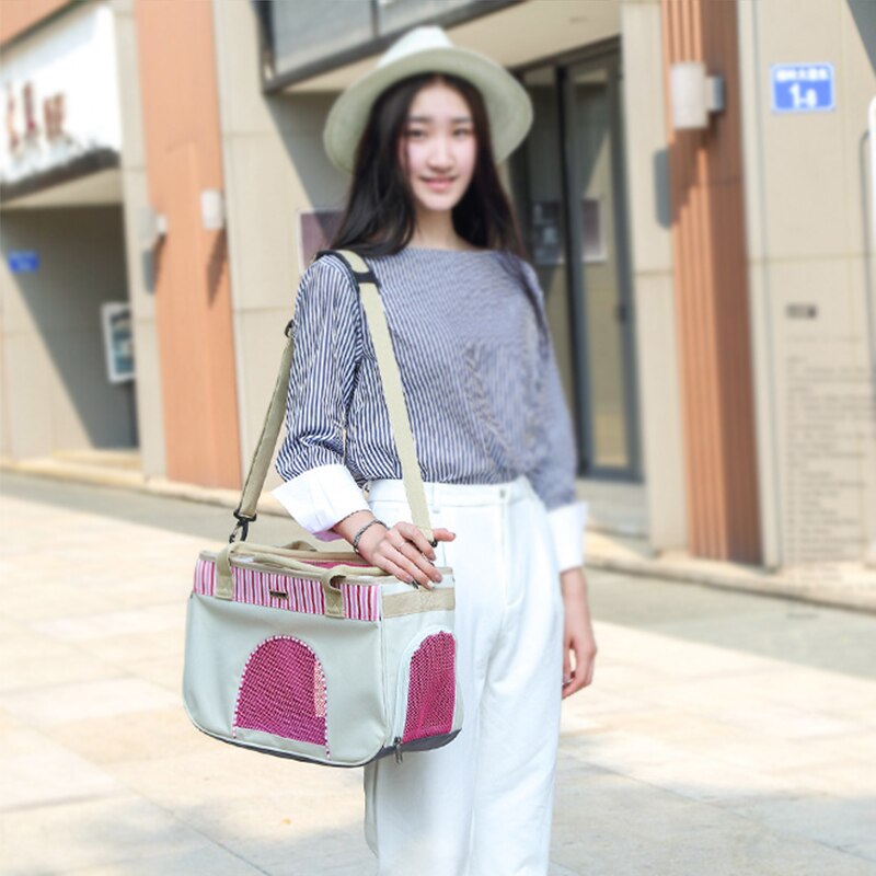 Portable Pet Handbag Dogs Cats Carrier Bag Mesh Wi... – Grandado