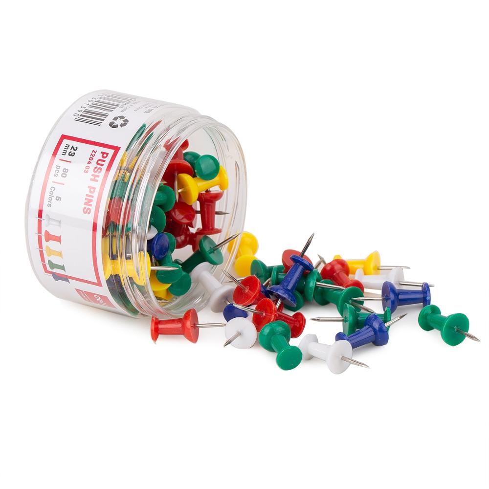 DELI 20403 Plastic Push Pins 80 PCS/Tube Binding C... – Grandado