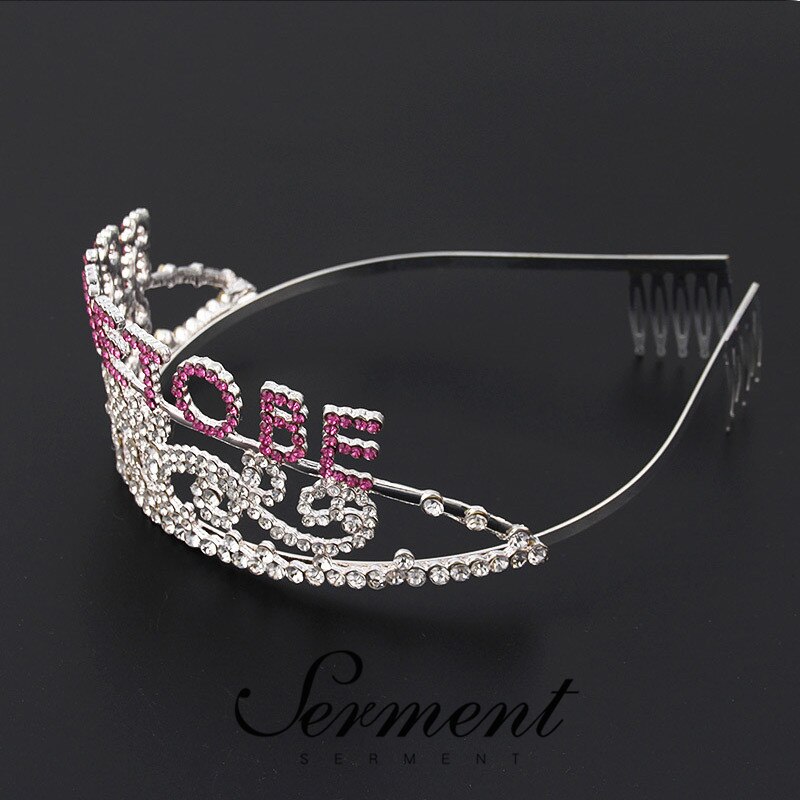 Serment charm princess bridal crown tiaras crystal... – Vicedeal