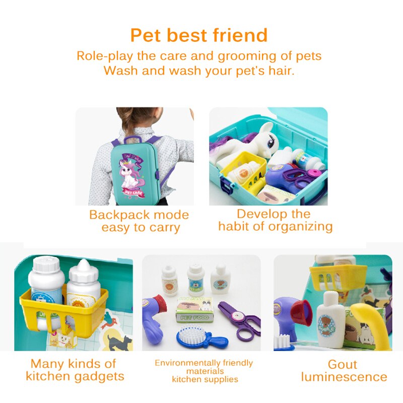 Simulation Cooking Utensils Pretend Play Suitcase ... – Vicedeal