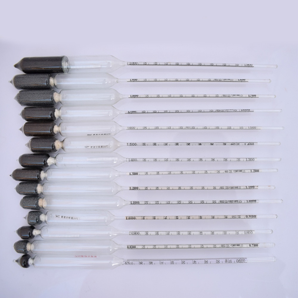 14 PCS/lot 0.6-2/m3 glass hydrometers chemical lab... – Vicedeal
