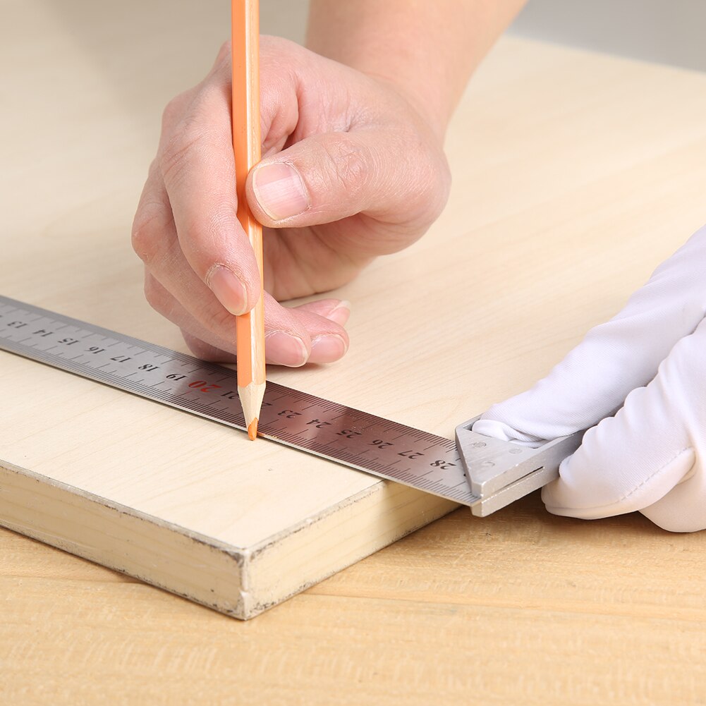 300mm Aluminum Alloy Square Ruler 90 Degree Right ... – Vicedeal