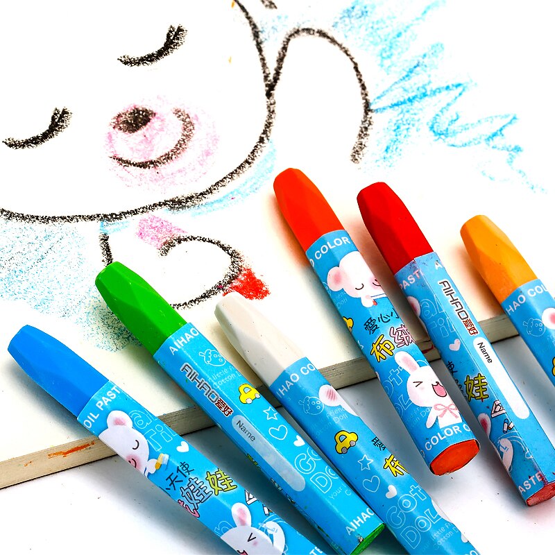 24/36 Pcs Crayons Colors Pencil Wax Top Level Oil ... – Grandado
