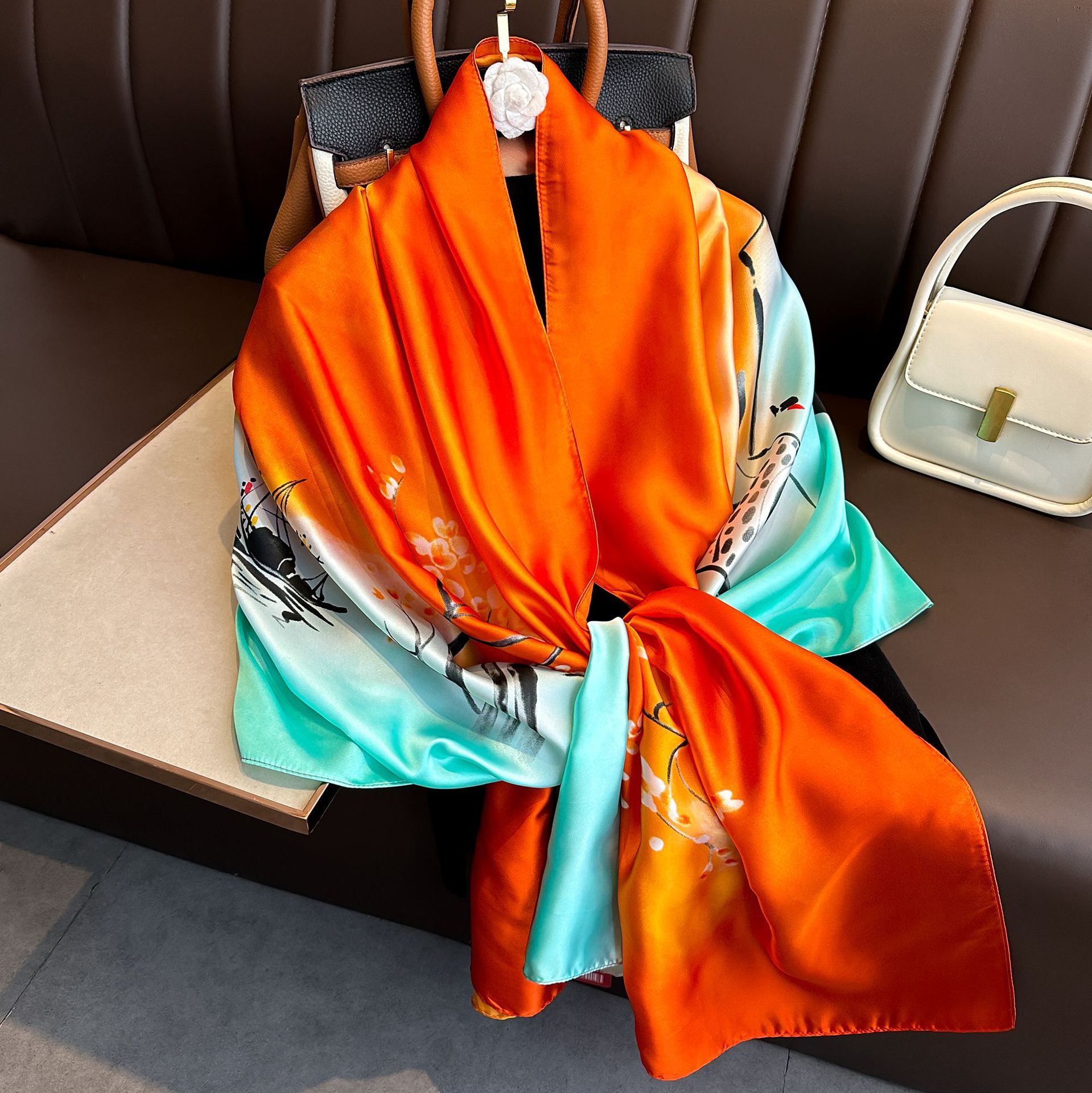 Luxury Brand Women Long Silk Scarves Shawl Lady Wr... – Grandado