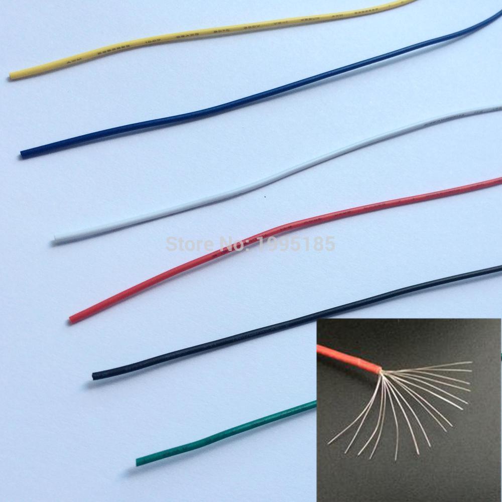 10 m/Wit elektronische draad 1007 22AWG 22 #17 str... – Vicedeal