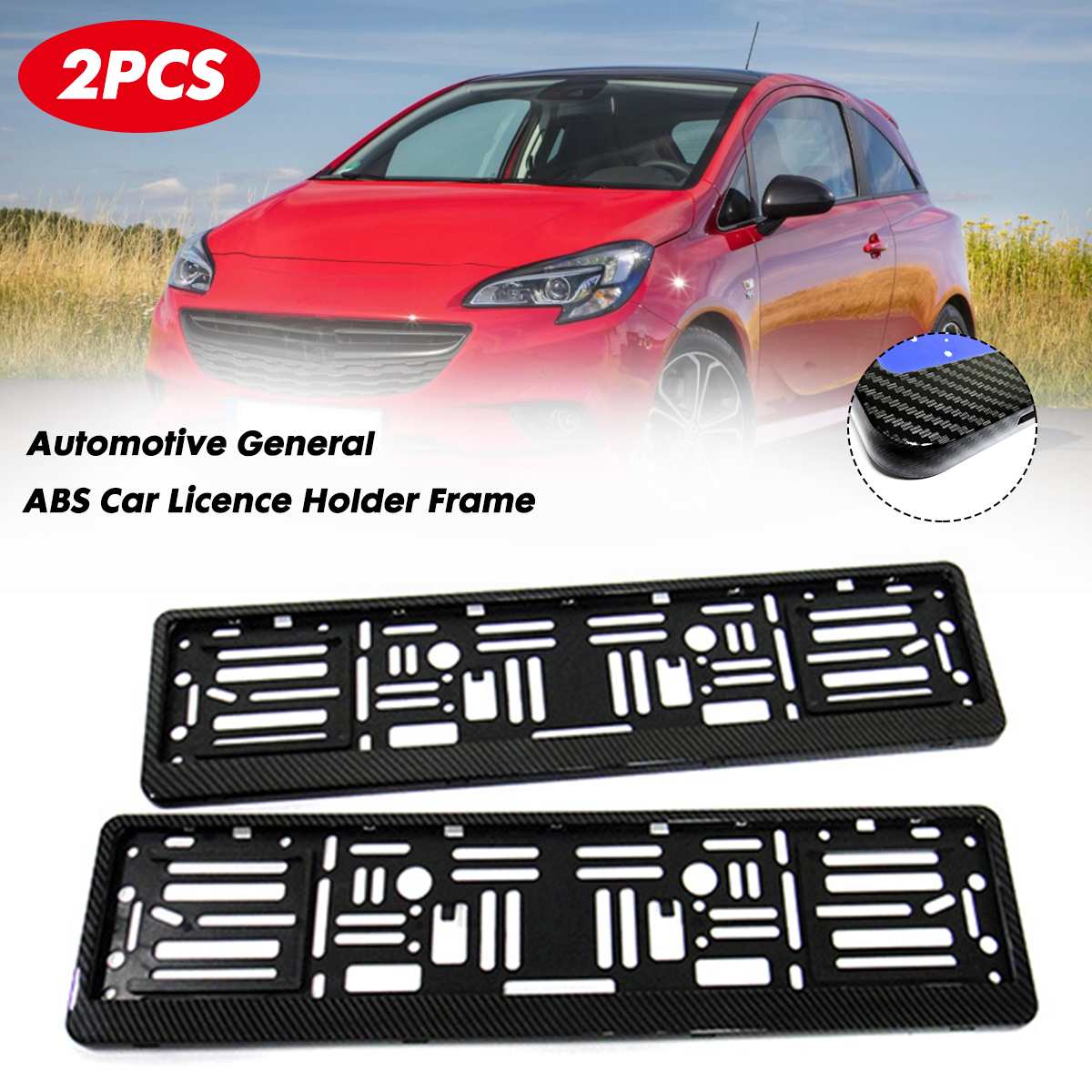 ABS Car Licence Holder Frame 2PCS Carbon Fiber Col... – Grandado