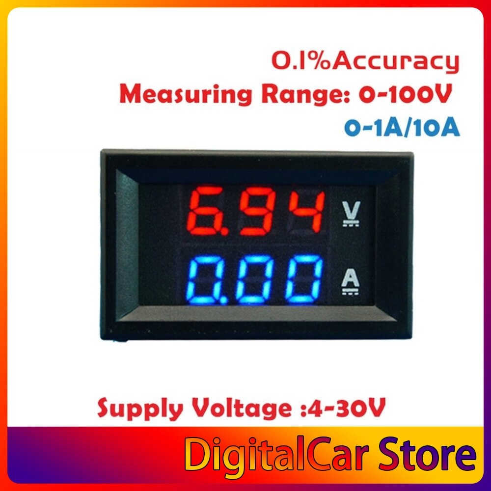 2 In1 100V 10A Dc Digitale Voltmeter Amperemeter B... – Grandado