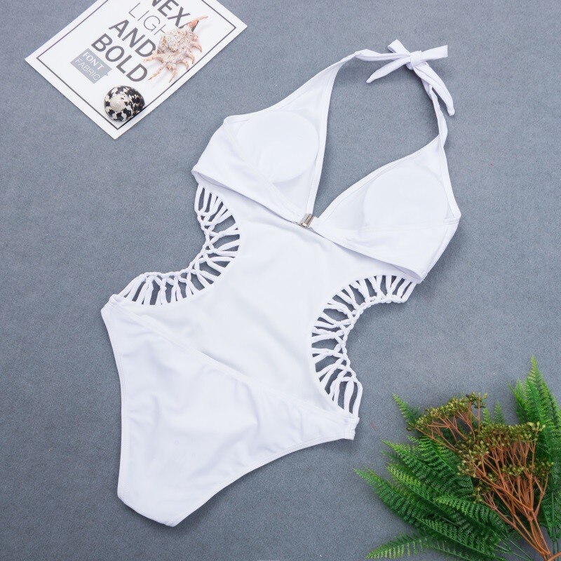 Trikini Piece Brazilian Sexy White Monokini Cut Ba... – Grandado