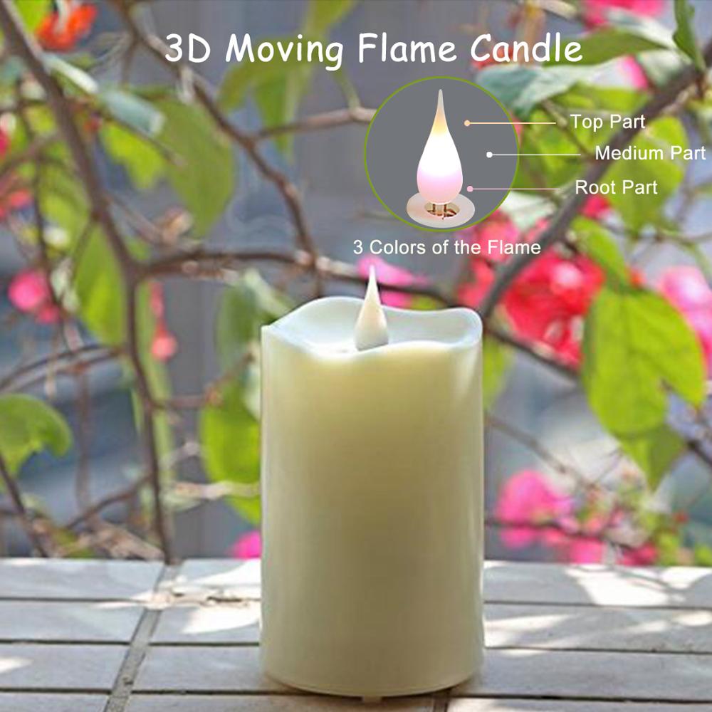 GiveU Waterproof Pillar Candle Led candles with Ti... – Grandado