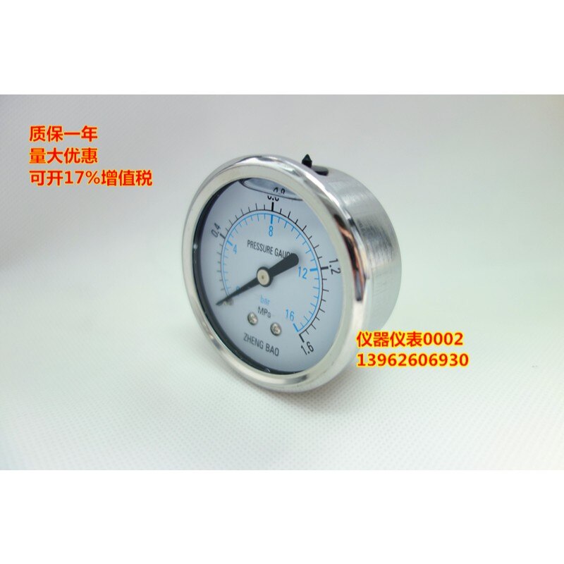 YN60Z 1.6Mpa Axial seismic pressure gauge Axial se... – Vicedeal