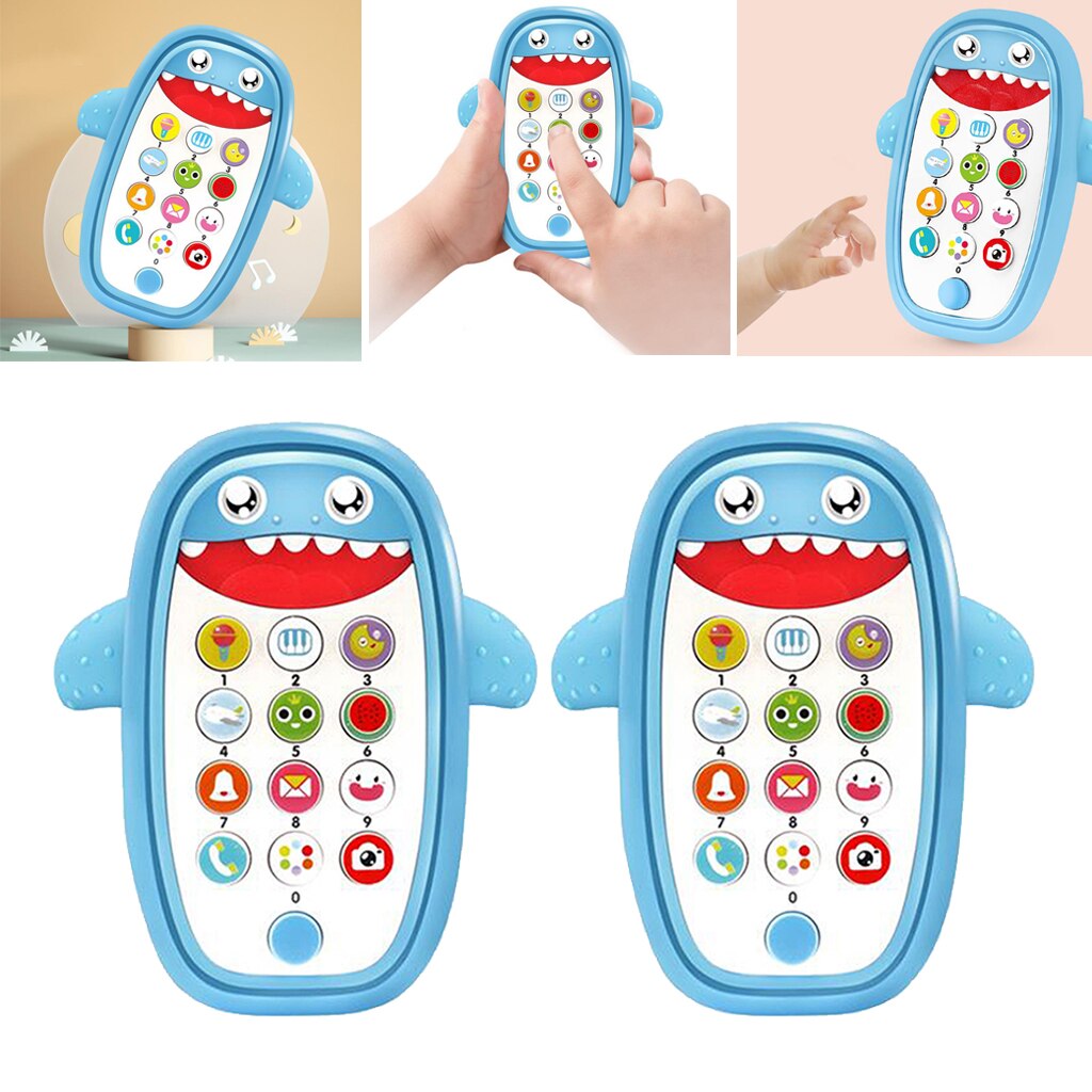 2x Infants Shark Music Phone Toys Lights Music Pla... – Grandado