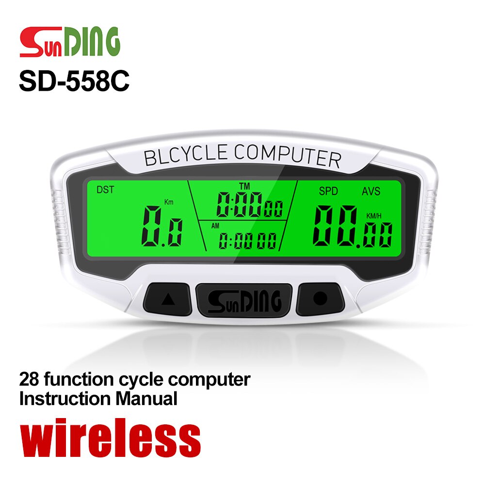 Suding sykkelcomputer trådløs digital lcd bakgrunn... – Grandado