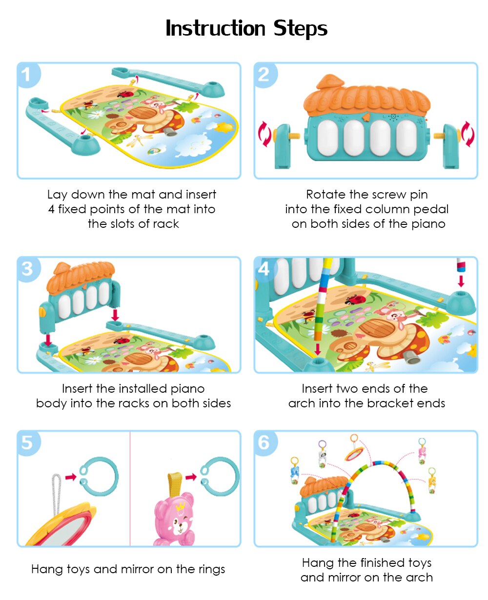 Baby Activity Mat Gym Mat With Piano Keyboard And ... – Vicedeal