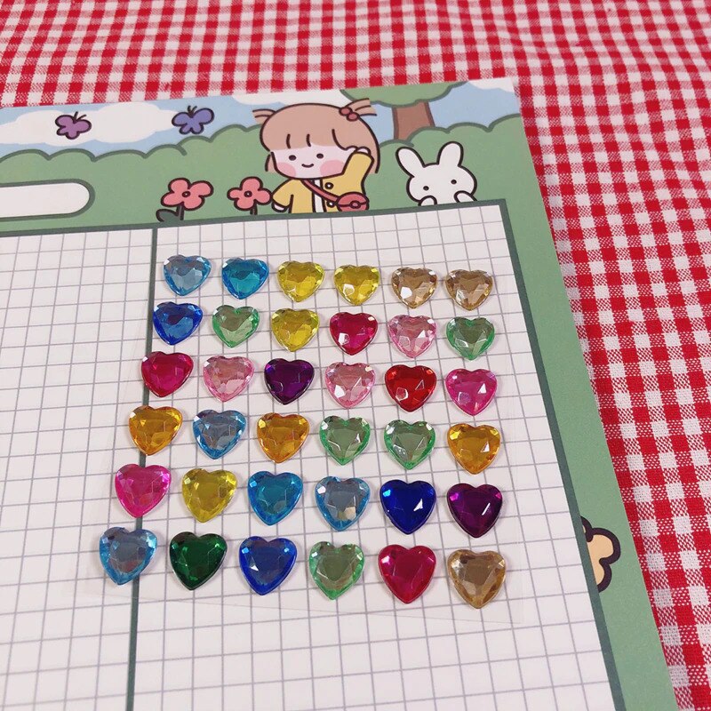 3D Shining LOVE Diamond Stickers Beautiful Sticker... – Grandado