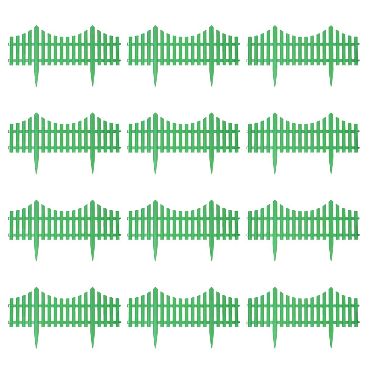 12Pcs Plastic Garden Border Fencing Fence Panels 6... – Grandado