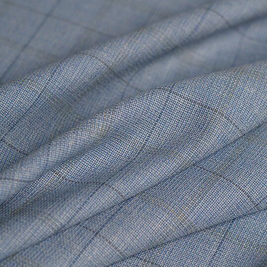 Pearlsilk Light Blue Fabric Classic Plaid Yarn Dye... – Vicedeal