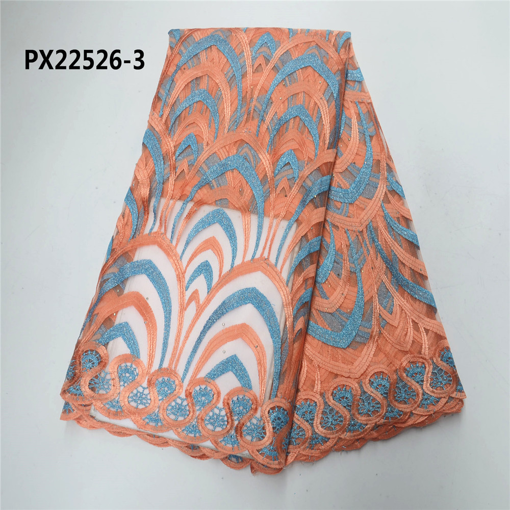 Royal blue african dresses stones mesh net lace wo... – Vicedeal