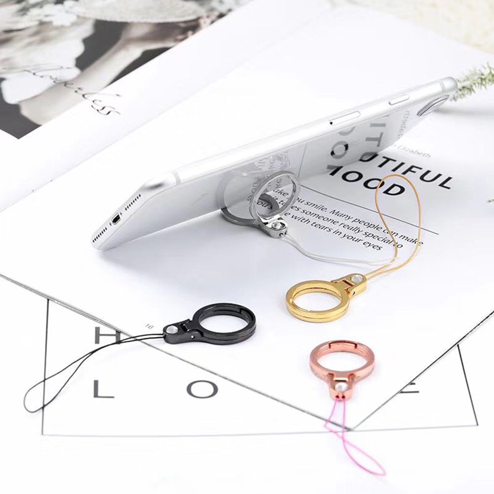 2 in 1 Multifunction Lanyard Metal Cell Phone Finger Ring Mobile Phone ...