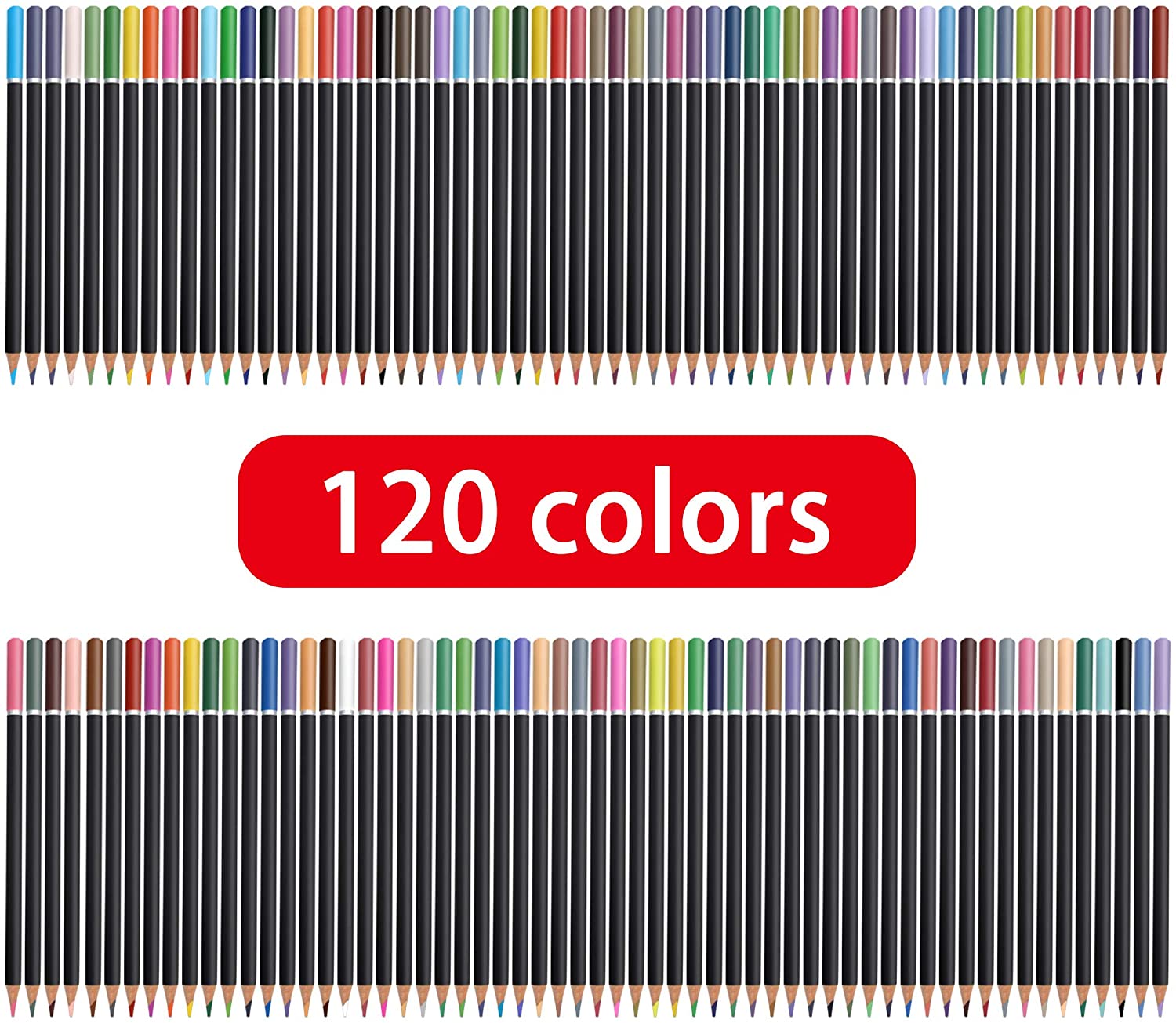 120 Colors Colored Pencils Set with Zipper Case Vi... – Grandado