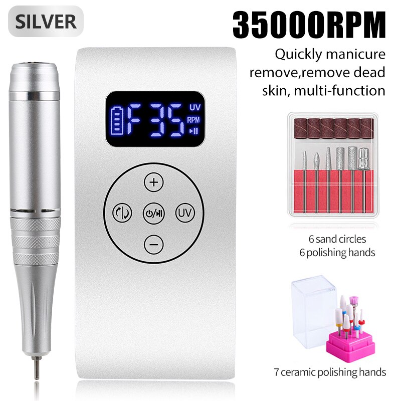 Electric Nail Sander 35000RPM Brushless Nail Drill... – Vicedeal