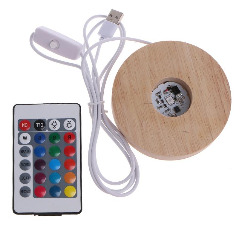 Resin Art Display Wood LED Adjustable Display Base... – Grandado