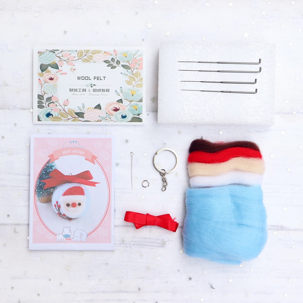 DIY Wool Felt Material Bag Christmas Keychain Wool... – Grandado