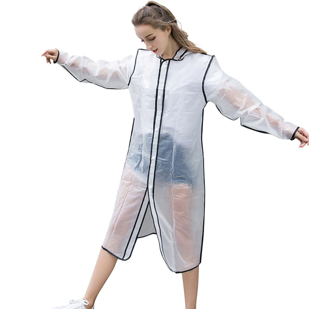 waterproof reusable plastic women rain cape rainco... – Vicedeal