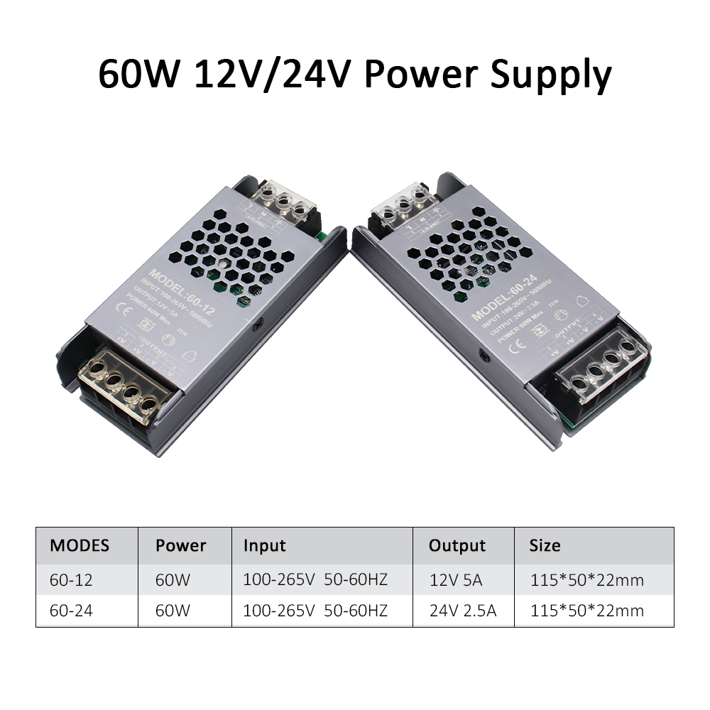 MJJC Voeding 12V 24V 60W 100W 200W 300W 400W 110V ... – Vicedeal