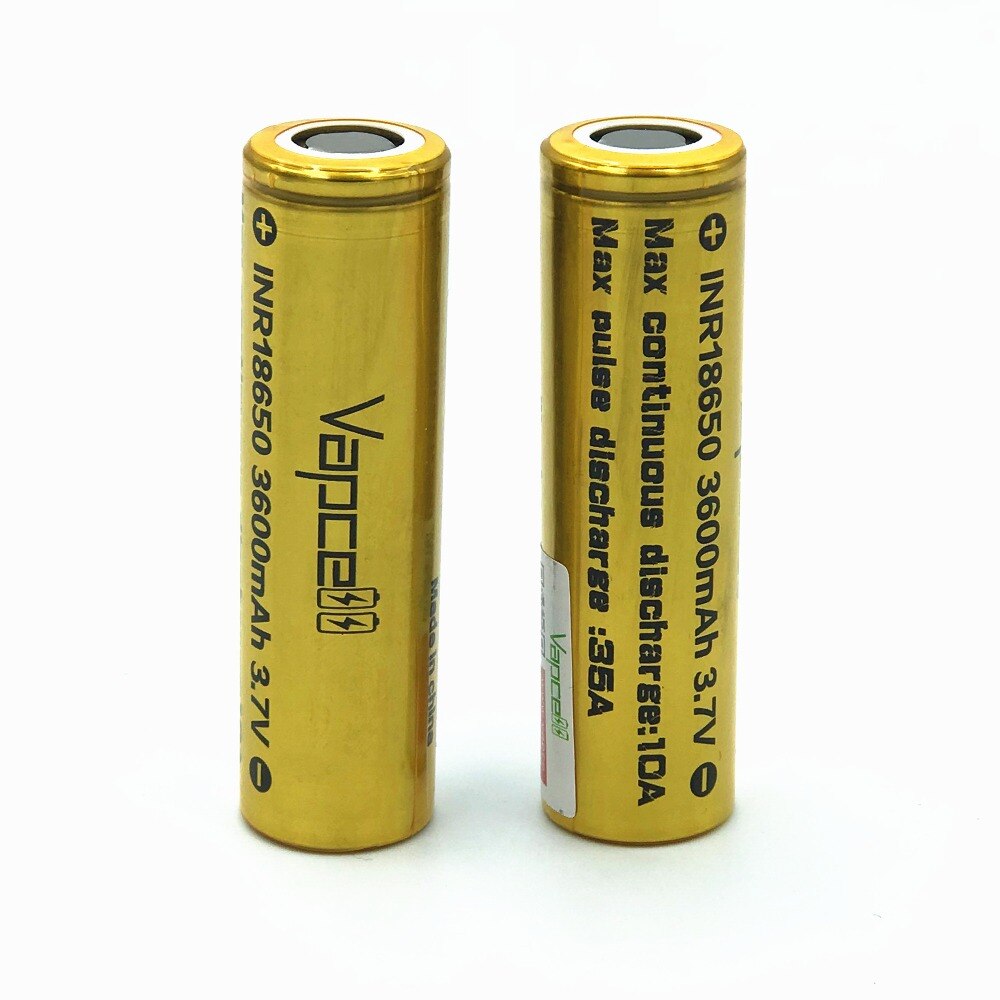 2pcs VAPCELL 18650 3600mAh 35A 3.7V rechargeable H... – Grandado