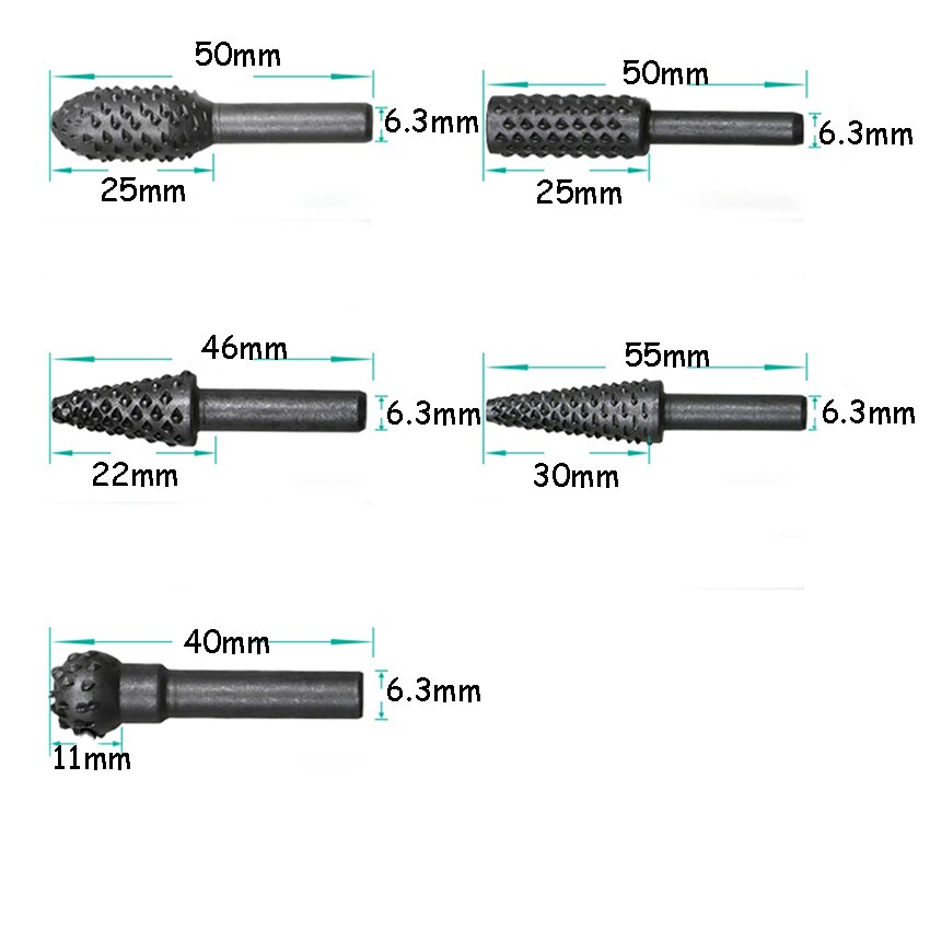 5pcs/set Woodworking Rotary Embossed Rasp Metal Gr... – Vicedeal