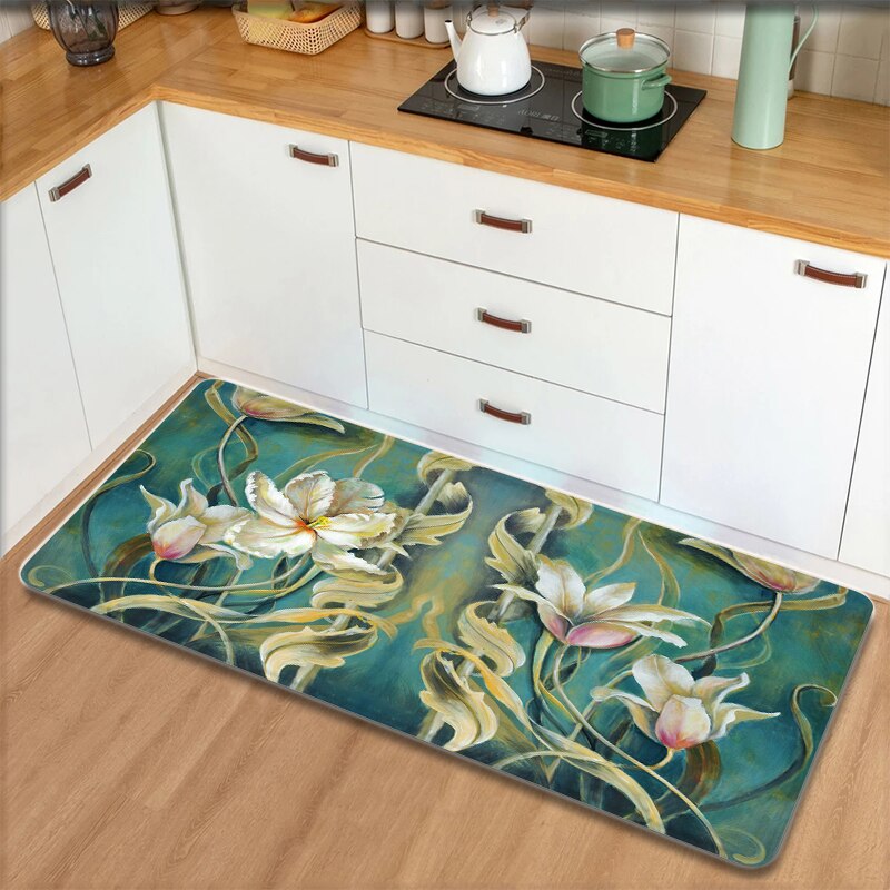 Kitchen Rug Flower Carpet for Living Room Be Free ... – Grandado