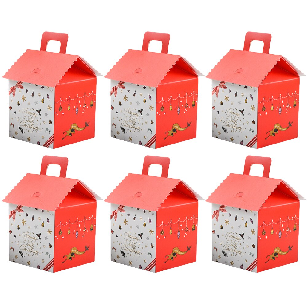 6 st jullåda pappersbehållare takformad lådlåda fö... – Grandado