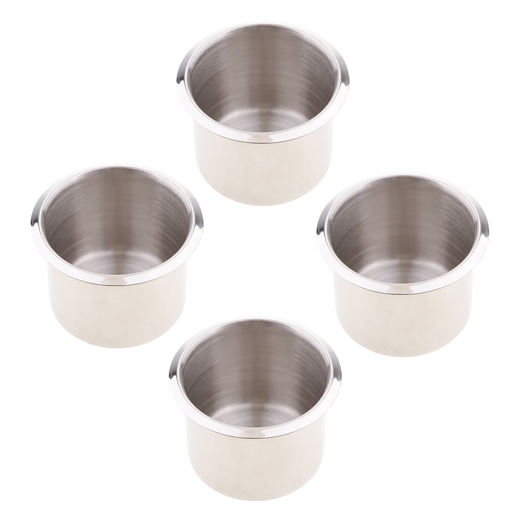 Pack of 4 Stainless Steel Poker Table Cup Holder I... – Grandado