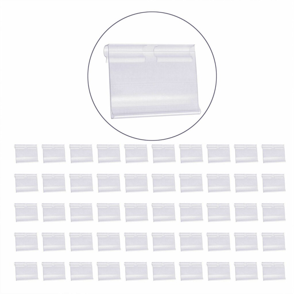 Pack of 50 Transparent Plastic Price Tag Label Hol... – Grandado