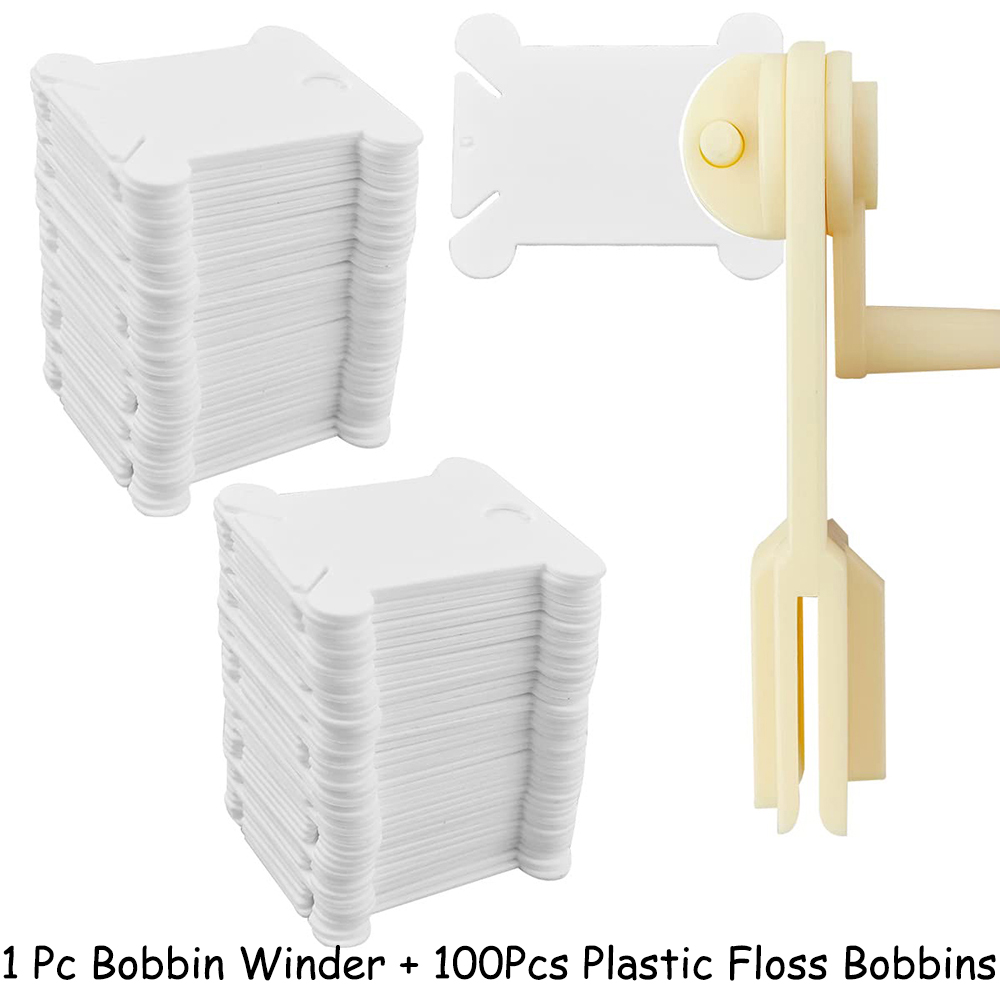 Plastic Floss Bobbins with Floss Bobbin Winder Cro... – Vicedeal
