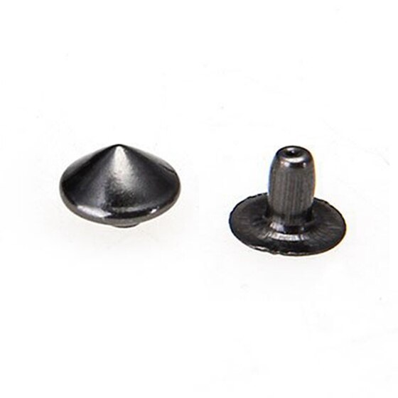 100 Iron Black Conical Rivet Screw Studs 6mm for J... – Grandado