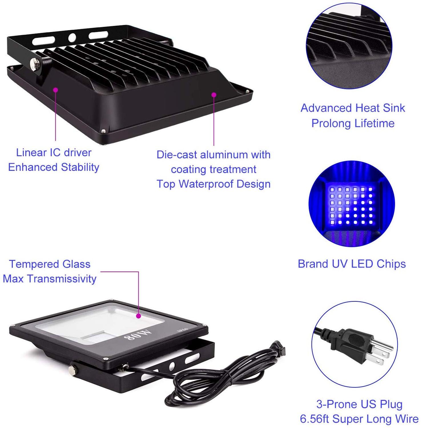 [Seven Neon Ultraviolet IP66 400NM 30W UV party li... – Grandado