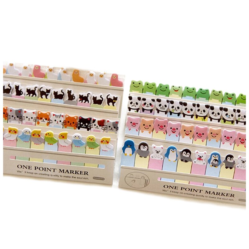 Memo Sticker Cartoon Dier Sticker Memo Bookmark Ma... – Grandado