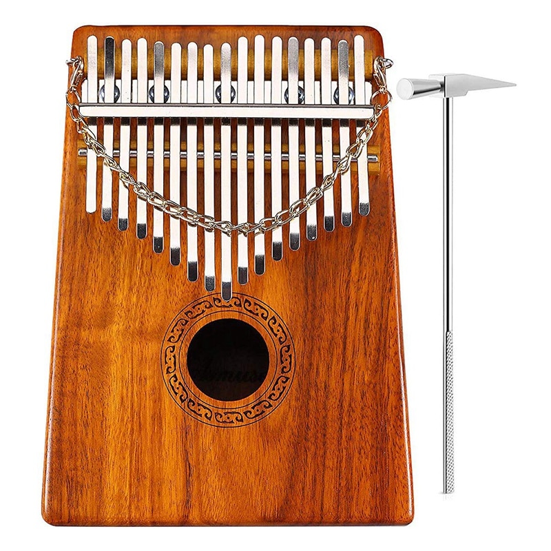 Kalimba 17 tangenter solid koa tumme piano sanza a... – Grandado