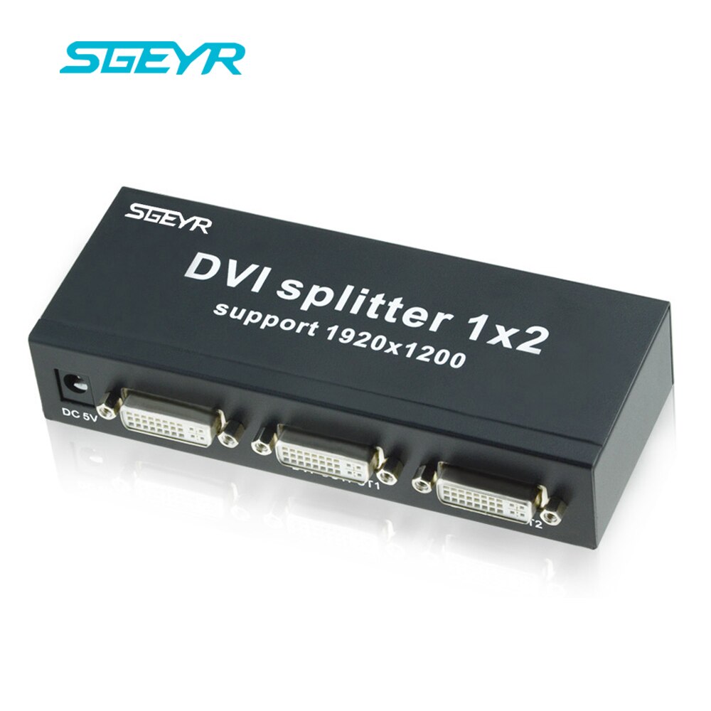 2-Port DVI Splitter 1x2 Dual Link DVI-D Resolution... – Grandado
