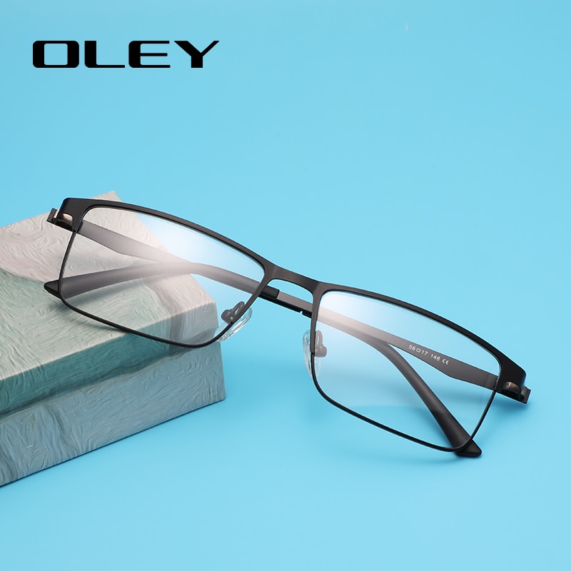 OLEY square classic titanium alloy optical glasses... – Grandado