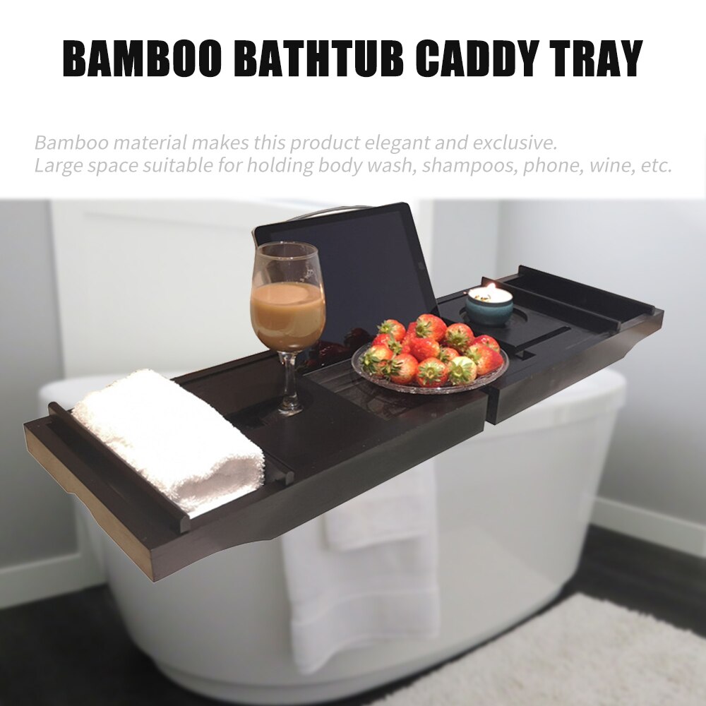 Extendable Bathtubs Tray Bamboo Bathroom Storage S... – Grandado