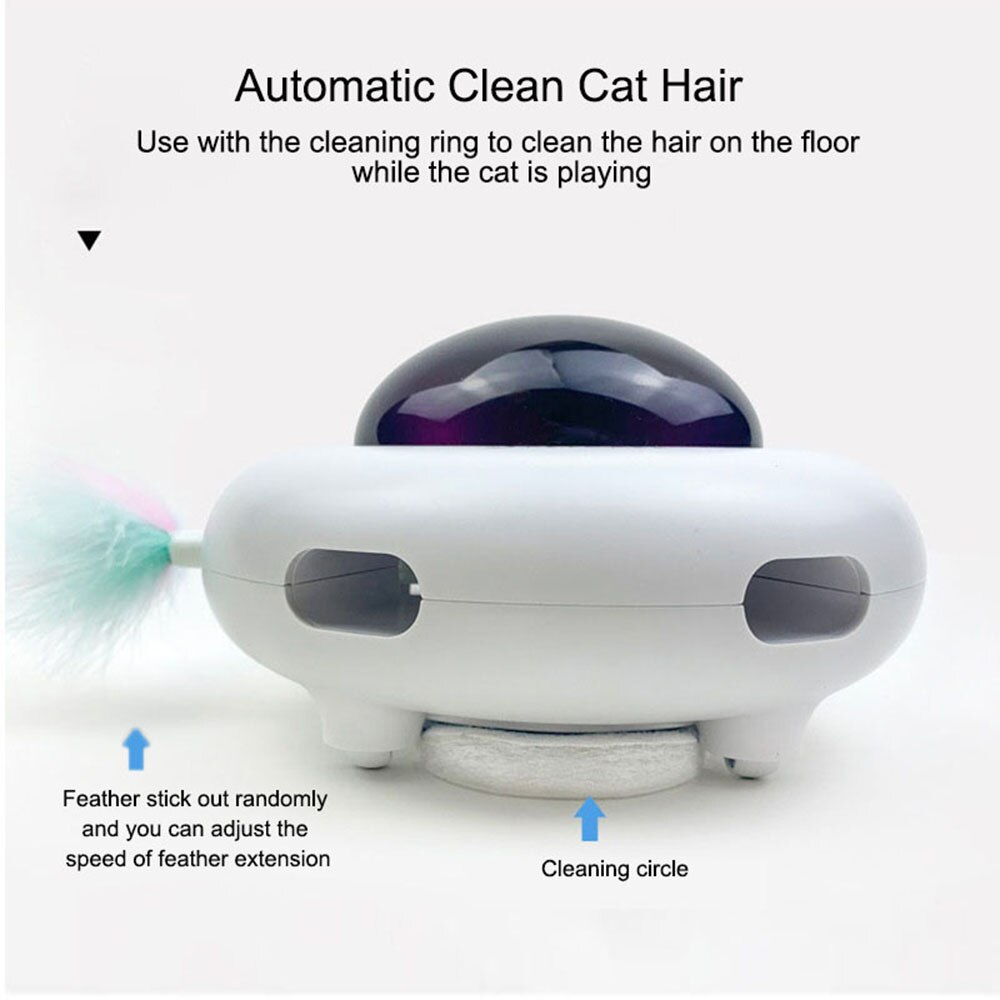 Interactive Auto Cat Toy Smart Teaser UFO Pet Turn... – Grandado