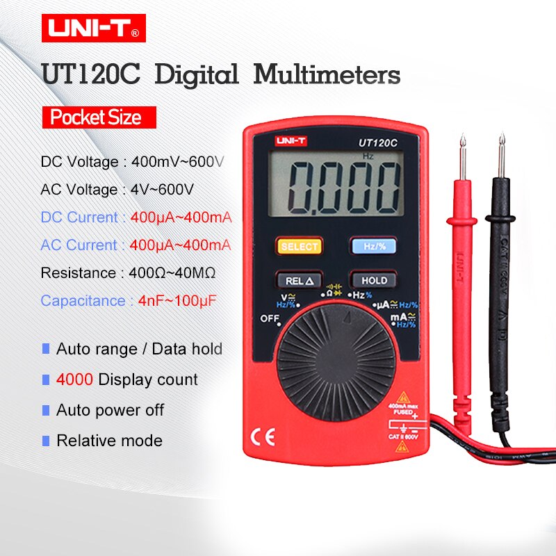 UNI-T Pocket Multimeter Handheld Multimeter Automa... – Grandado